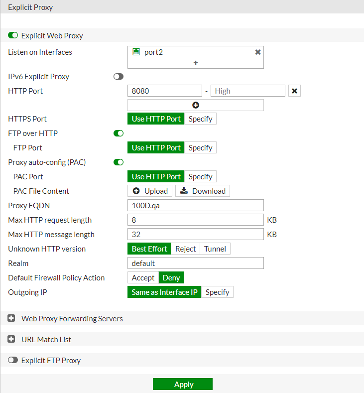 Explicit web proxy | FortiGate / FortiOS 6.4.15 | Fortinet Document Library